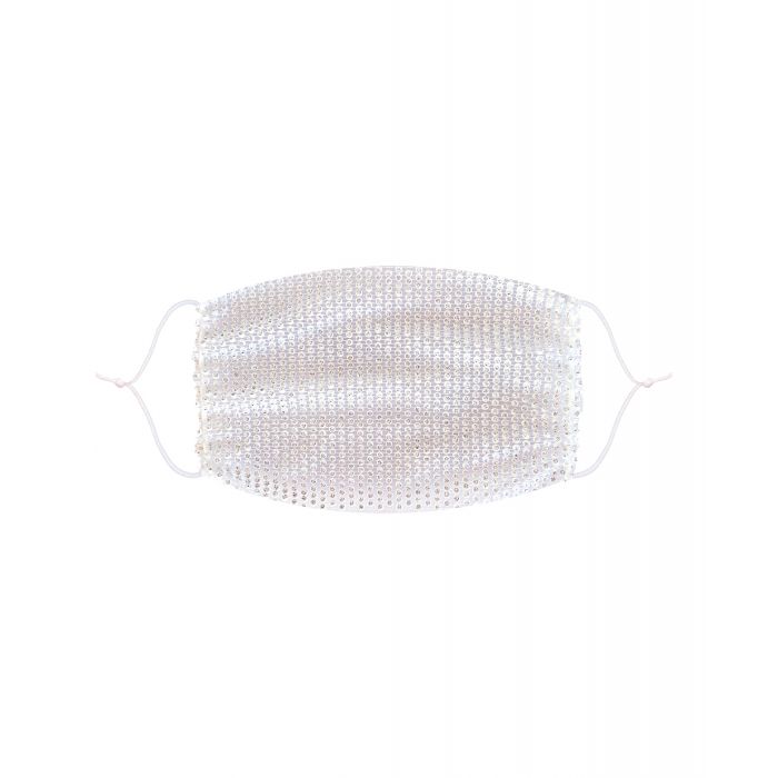 Neva Nude Mesh Jewel Bling Out Mask (Wear on Top of Other Mask) White ...