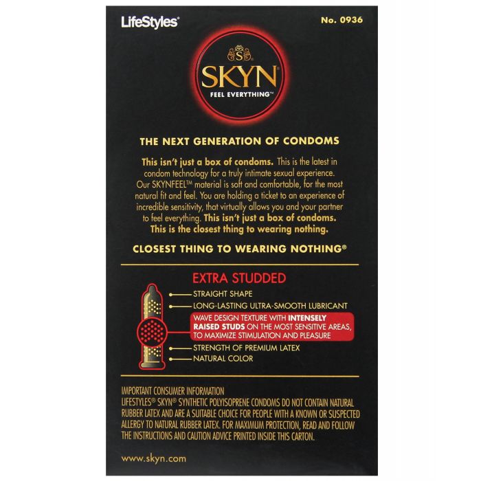 Lifestyles SKYN's Extra Studded Condom - Box of 10 – Nefarious By Design