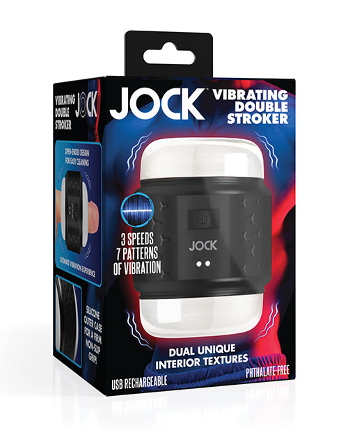 Curve Toys Jock Vibrating Double Stroker - Black – Nefarious By Design