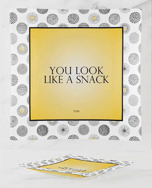 Warm Human You Look Like a Snack Glass Trinket Tray – Nefarious By Design