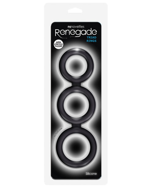 Renegade Triad Rings - Black – Nefarious By Design